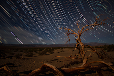 Photographing the Mesquite Flat Sand Dunes , Yosemite