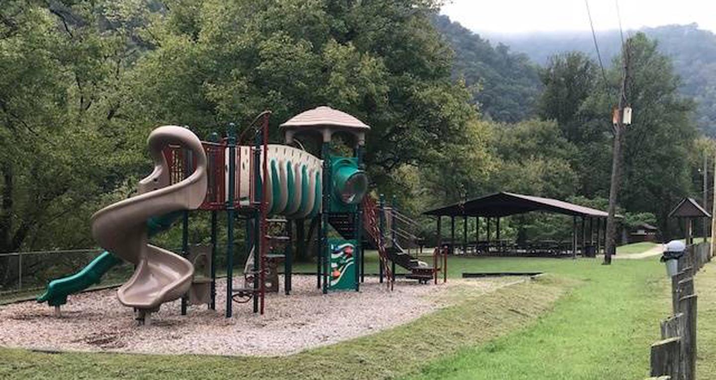 Lodging at Fishtrap Lake Shelters in Phyllis, Kentucky