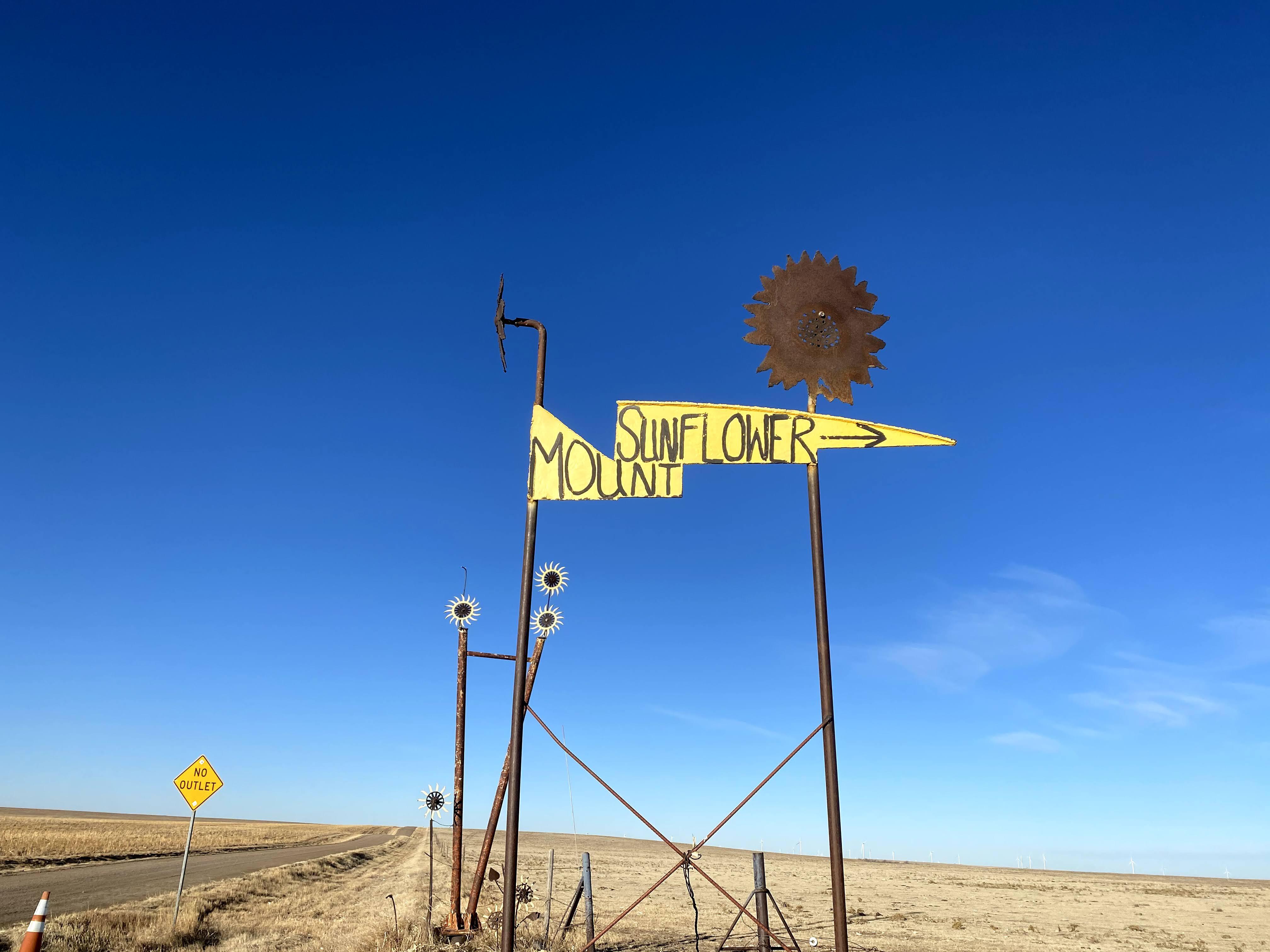 Hike Mount Sunflower Trail To Kansas Highpoint, Weskan, Kansas