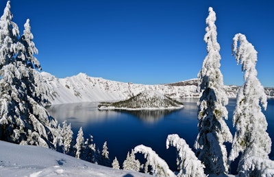 Snowshoe the Rim at Crater Lake NP, Rim Village Visitor Center, Crater ...