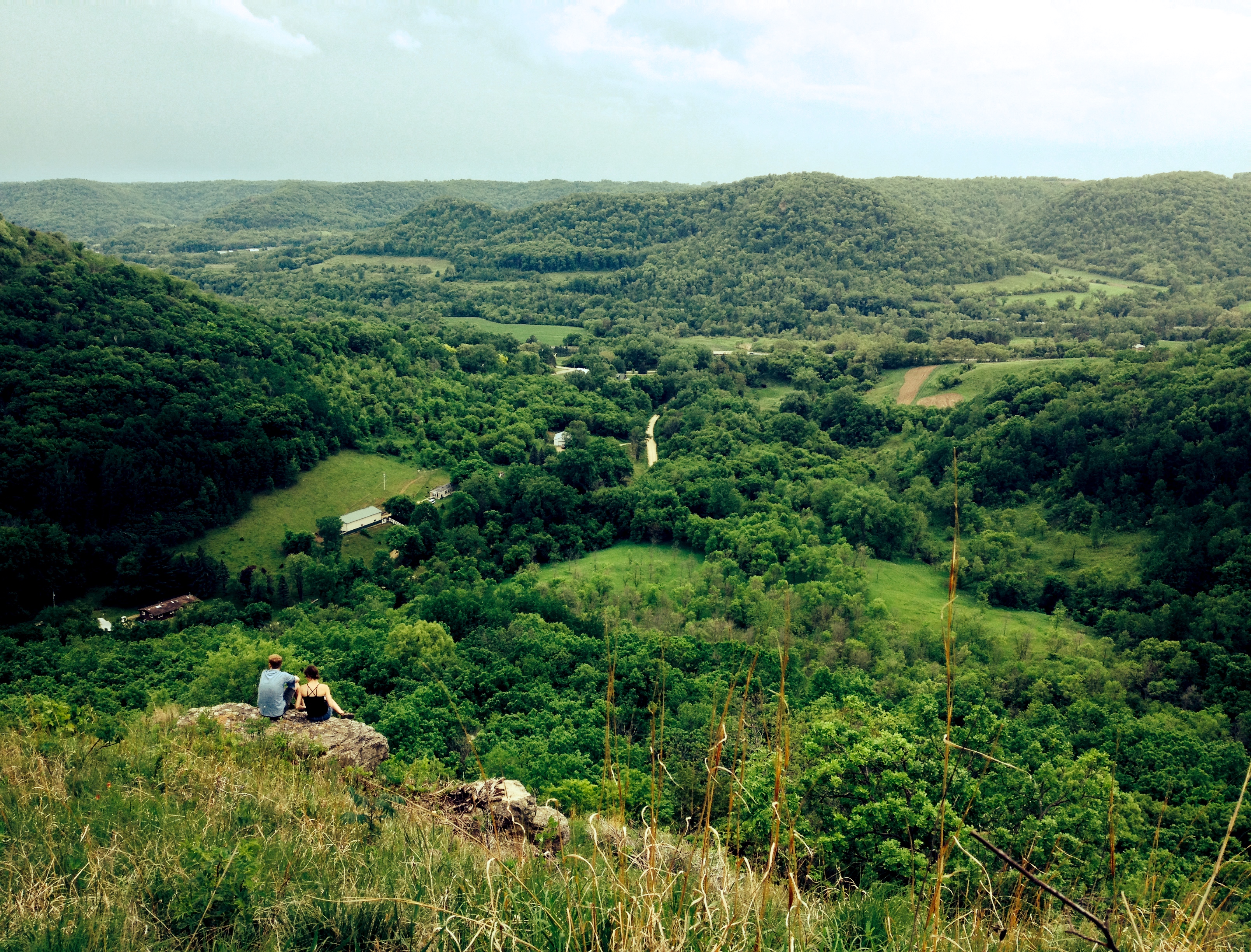 Hike to King's Bluff in Great River Bluffs State Park , Winona, Minnesota