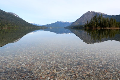 Kayaking Lake Wenatchee, Washington