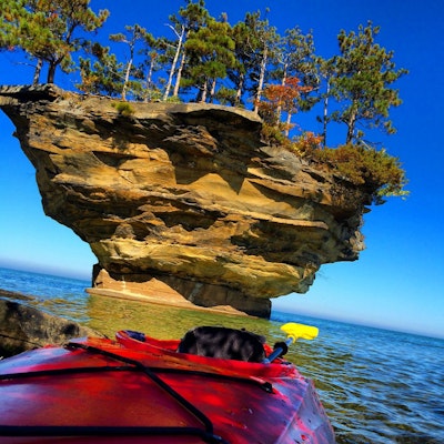 Kayak to Turnip Rock , Port Austin Parking Area