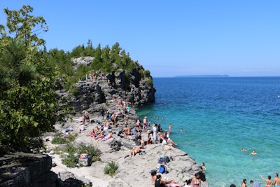 Cliff Jump at the Grotto , Horse Lake Trail, Bruce Peninsula National Park