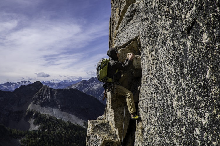 Climb to the Summit of Liberty Bell via the Beckey Route (5.6), Washington