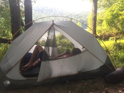 Camp at Switzer Lake, Switzer lake