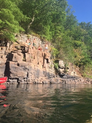 Camp at Switzer Lake, Switzer lake