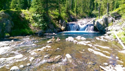 Backpack to Union Falls and Scout Pool, Yellowstone NP, Union Falls ...