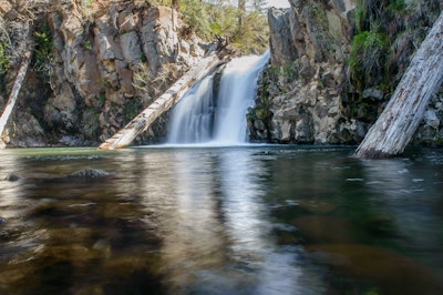 Cliff Jump at Hatchet Falls, Hatchet Falls, Montgomery California