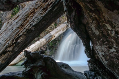Cliff Jump at Hatchet Falls, Hatchet Falls, Montgomery California