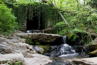Hike the Cascade Springs Trail, Cascade Springs Nature Preserve Parking Lot