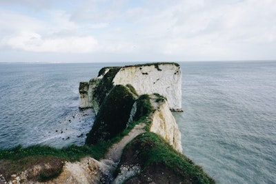 Hike to Old Harry Rocks, Old Harry Cliffs, Bournemouth, England