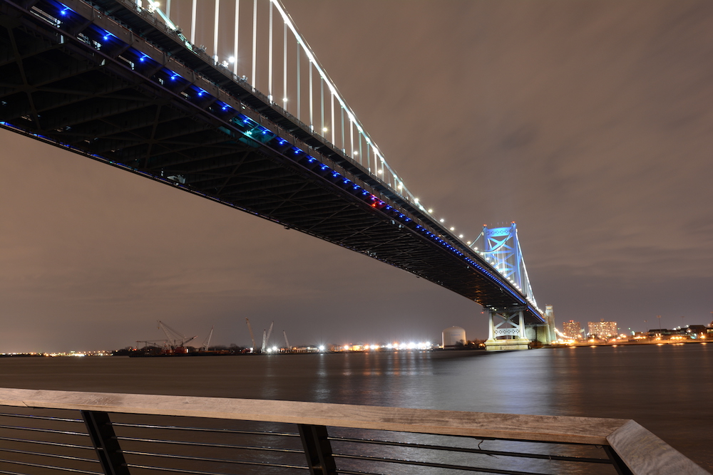 Photograph the Benjamin Franklin Bridge, Philadelphia, Pennsylvania