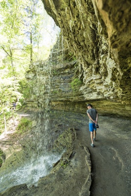 Hike the Devil's Den Trail, Devil's Den State Park Visitor Center