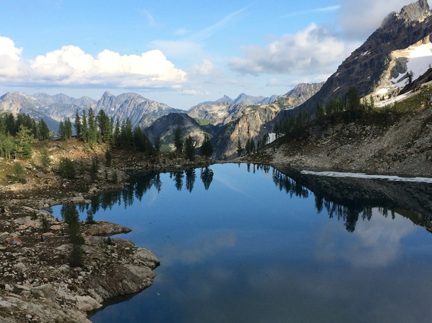 Backpack at Wing Lake (North Cascades), Chelan County, Washington