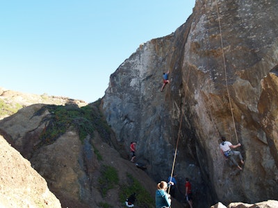 Rock Climbing Mickey's Beach, Mickey's Beach