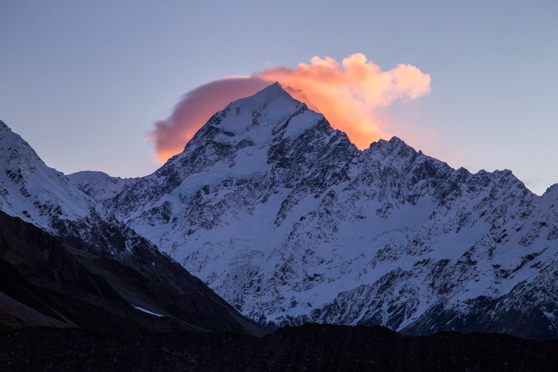 Catch the Sunrise at Kea Point, Mount Cook National Park, New Zealand