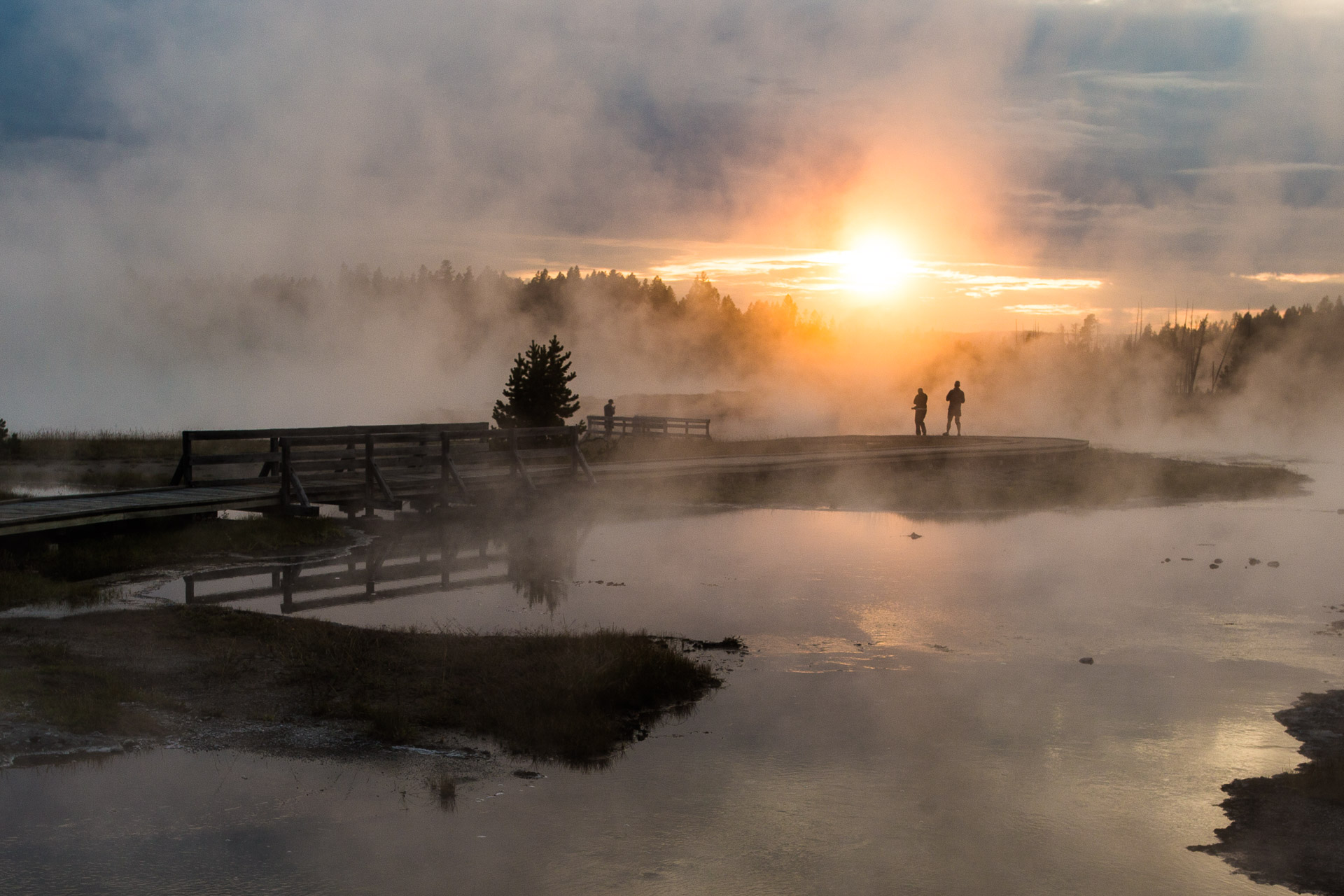 Drive The Firehole Lake Loop, Yellowstone National Park, Wyoming