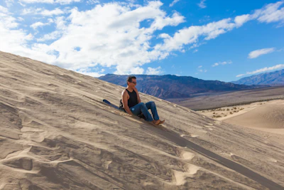 Sandboarding the Mesquite Sand Dunes, Mesquite Sand Dunes