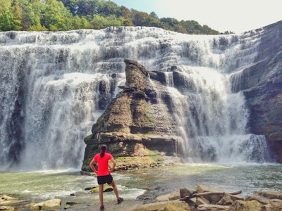 Hiking to the Lower Falls and Cave, Lower Falls Parking Area