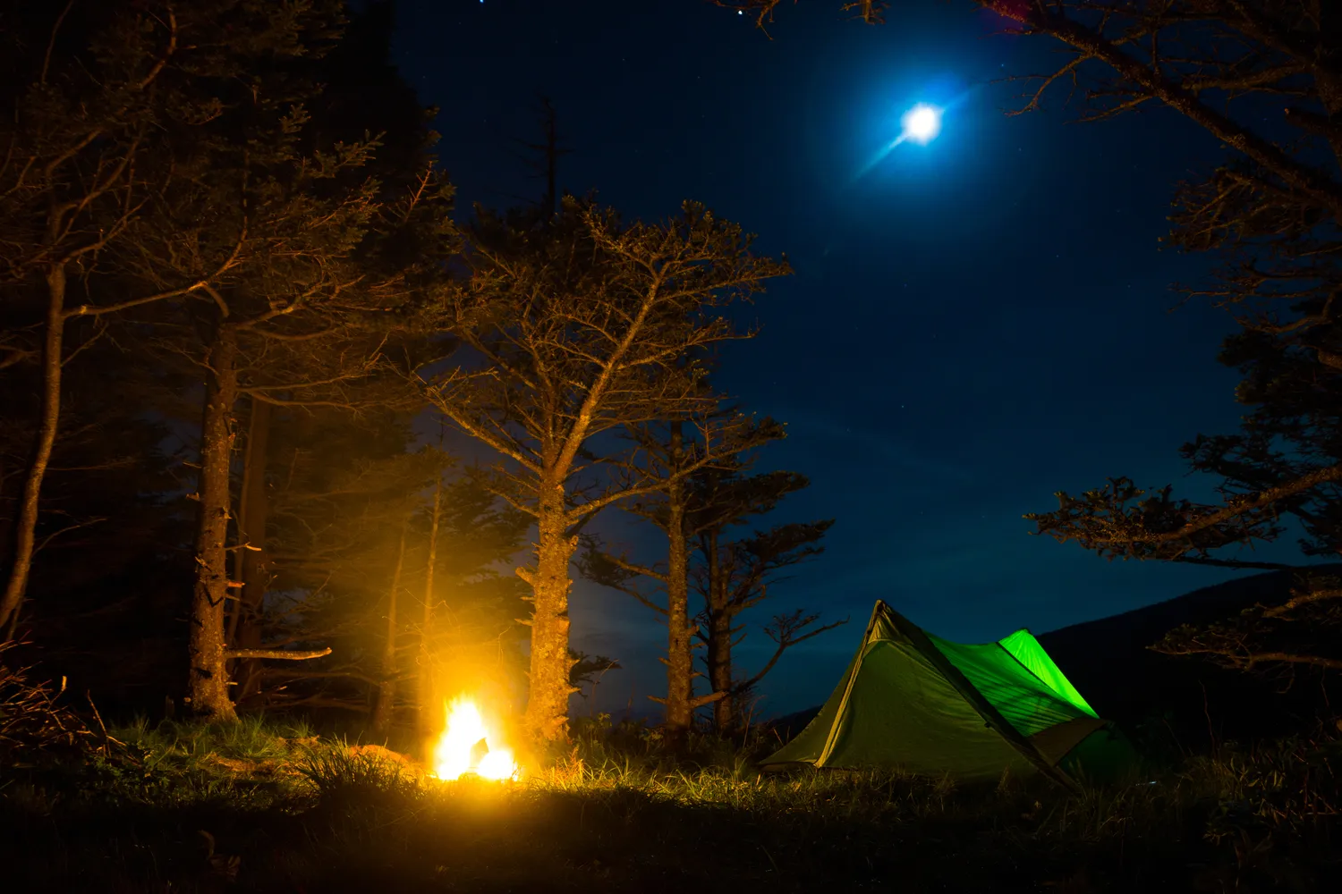 Camp at Round Bald, Bakersville, North Carolina