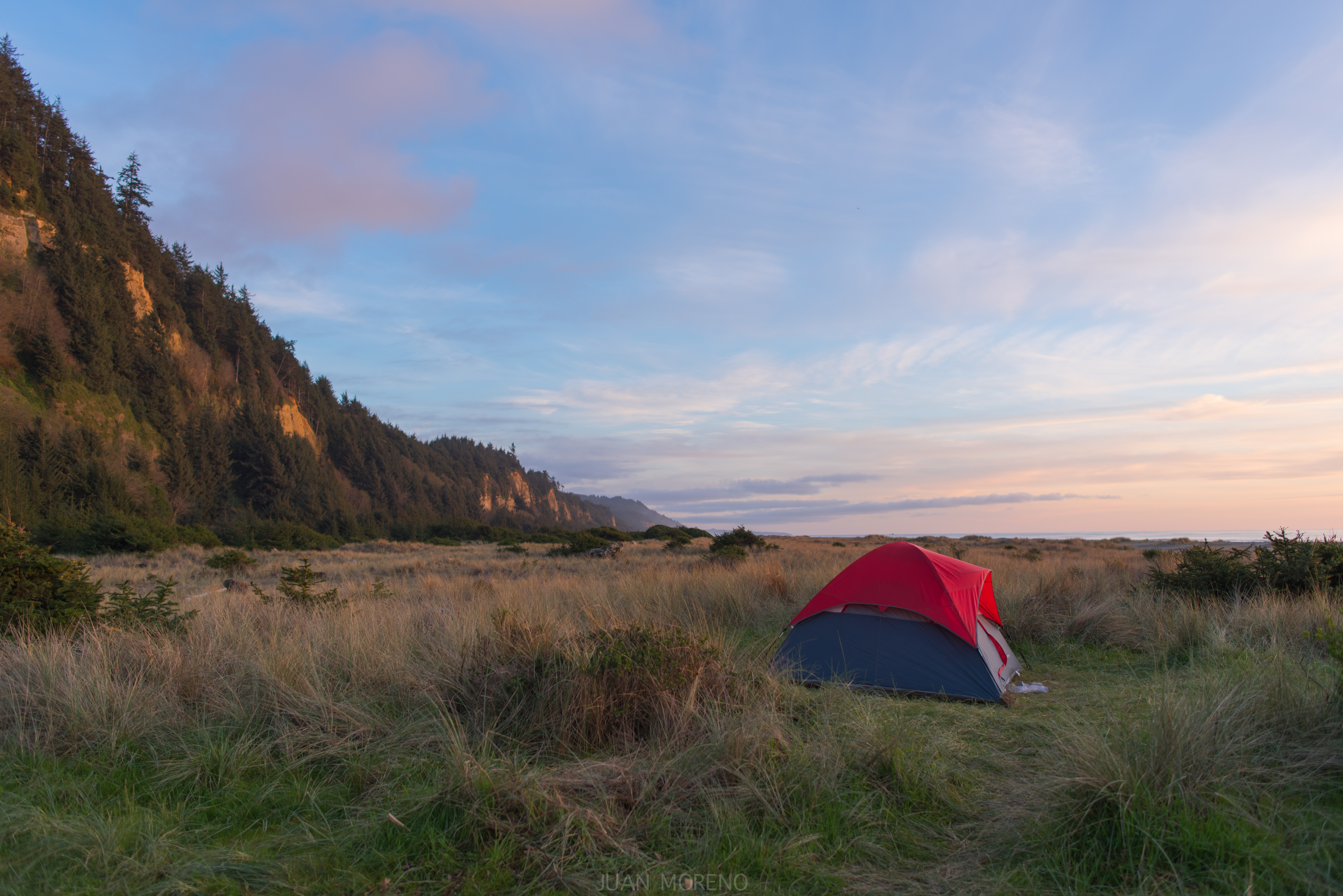 Camp at Gold Bluff Beach , Orick, California