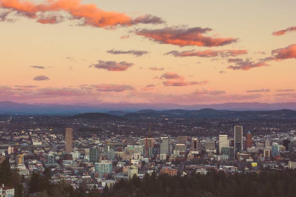 Photograph Downtown Portland From Pittock Mansion, Pittock Mansion ...