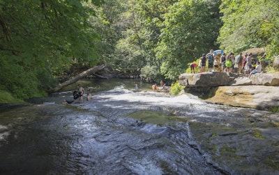 Explore the Triangle Lake Rock Slides and Lake Creek Falls, Triangle ...