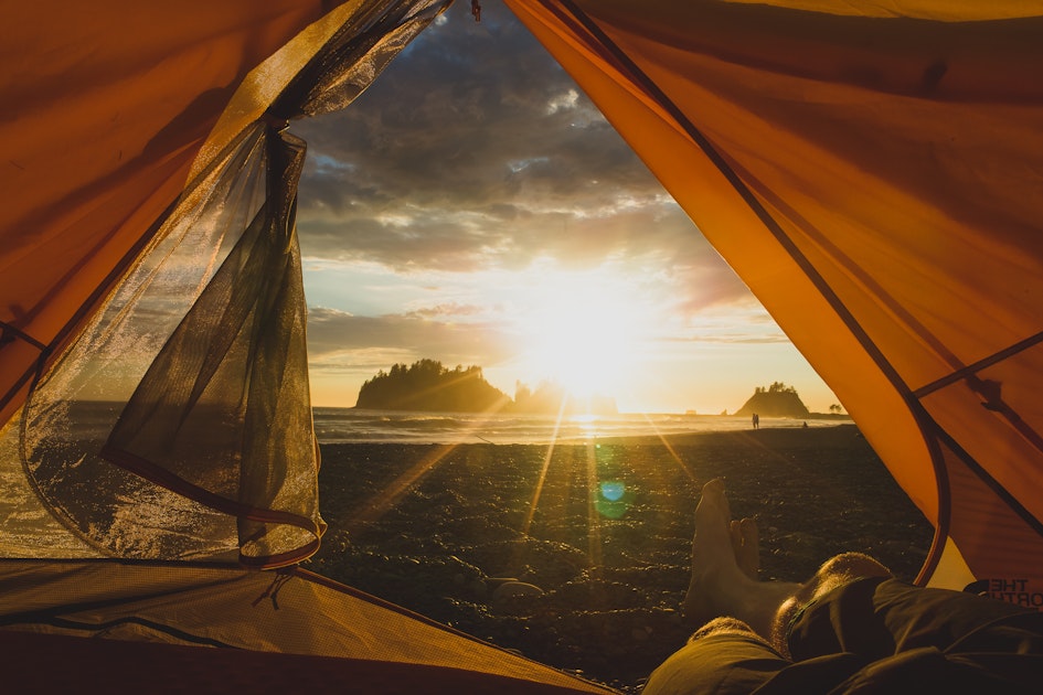 Camp at First Beach, La Push, Washington