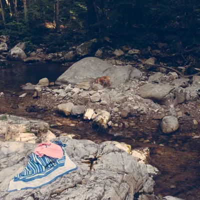 Swim at Arnold Valley Pool, Petites Gap
