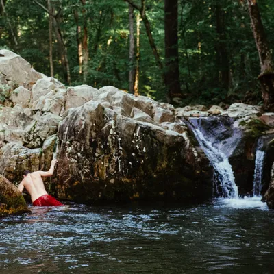 Swim at Arnold Valley Pool, Petites Gap