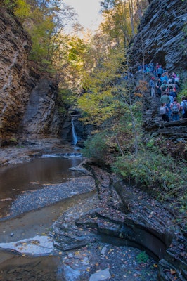Hike to Watkins Glen's Waterfalls , Watkins Glen South Rim Trail