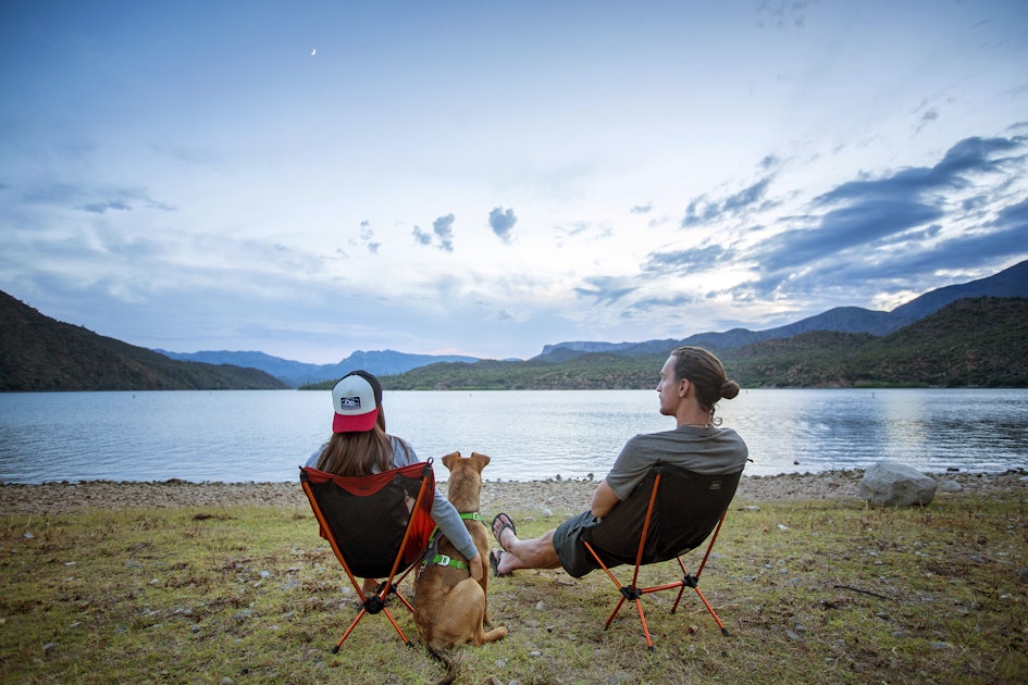 Camp At Burnt Corral Campground On Apache Lake, Roosevelt, Arizona
