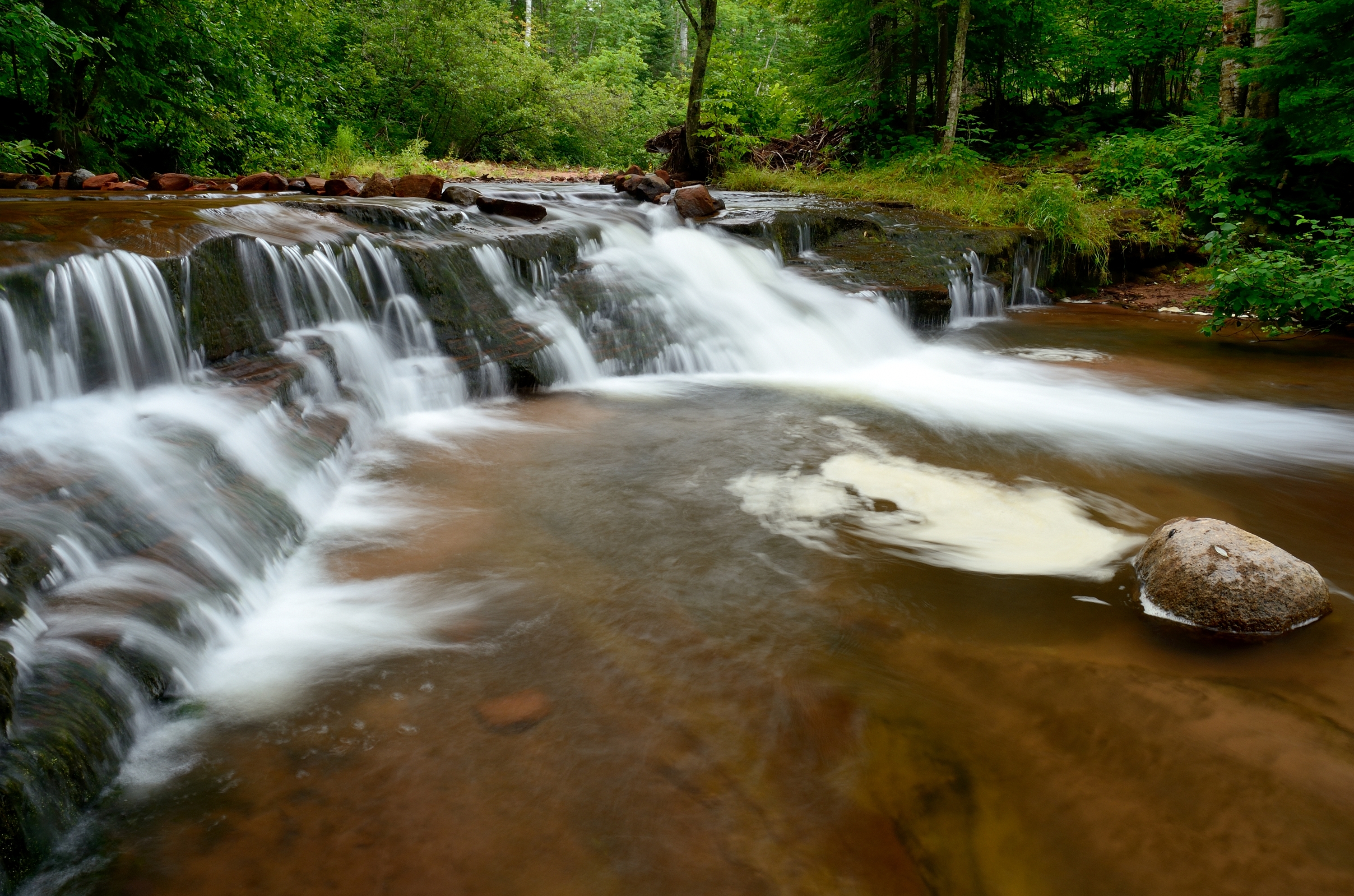 Explore Siskiwit Falls, Cornucopia, Wisconsin
