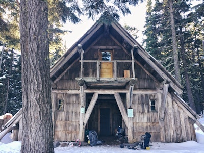 Snowshoe to the Tilly Jane A-Frame , Tilly Jane Sno-Park