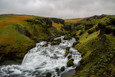 Hike to the Falls above Skógafoss, Skógafoss, Iceland