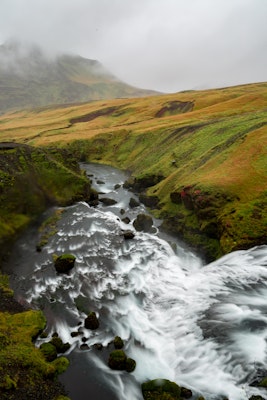 Hike to the Falls above Skógafoss, Skógafoss, Iceland