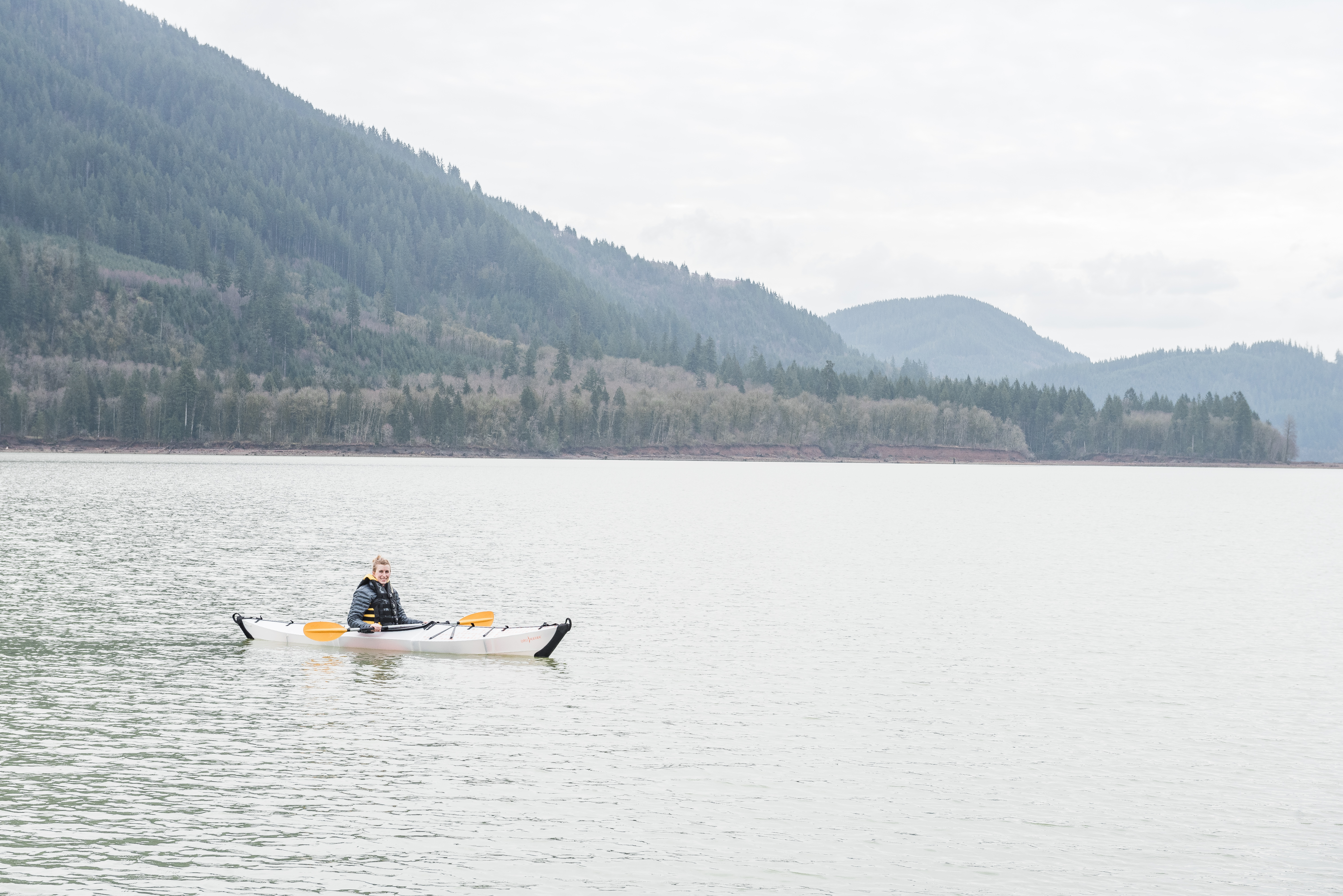 Kayak at Yale Lake, Ariel, Washington