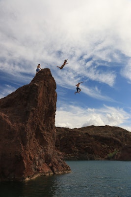 Cliff Jump at Copper Canyon, Copper Canyon, Havasu