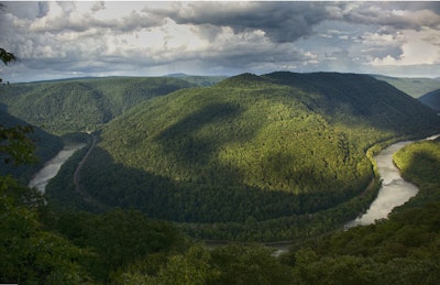 Photograph Grandview Overlook in the New River Gorge, Grandview Overlook