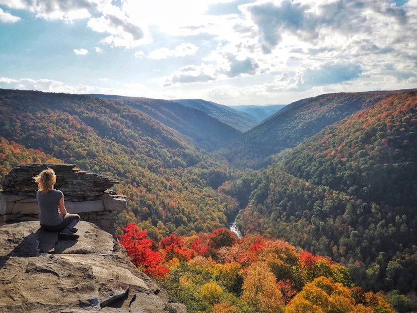 Hike to Lindy Point in Blackwater Falls State Park, West Virginia