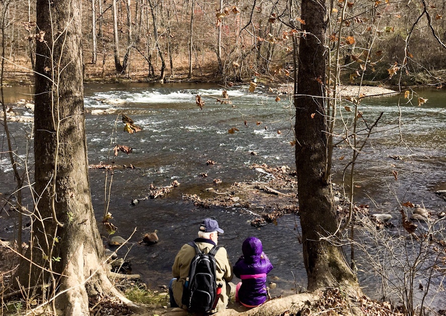 Hike along the River Walk Trail in Roanoke's Explore Park, Virginia
