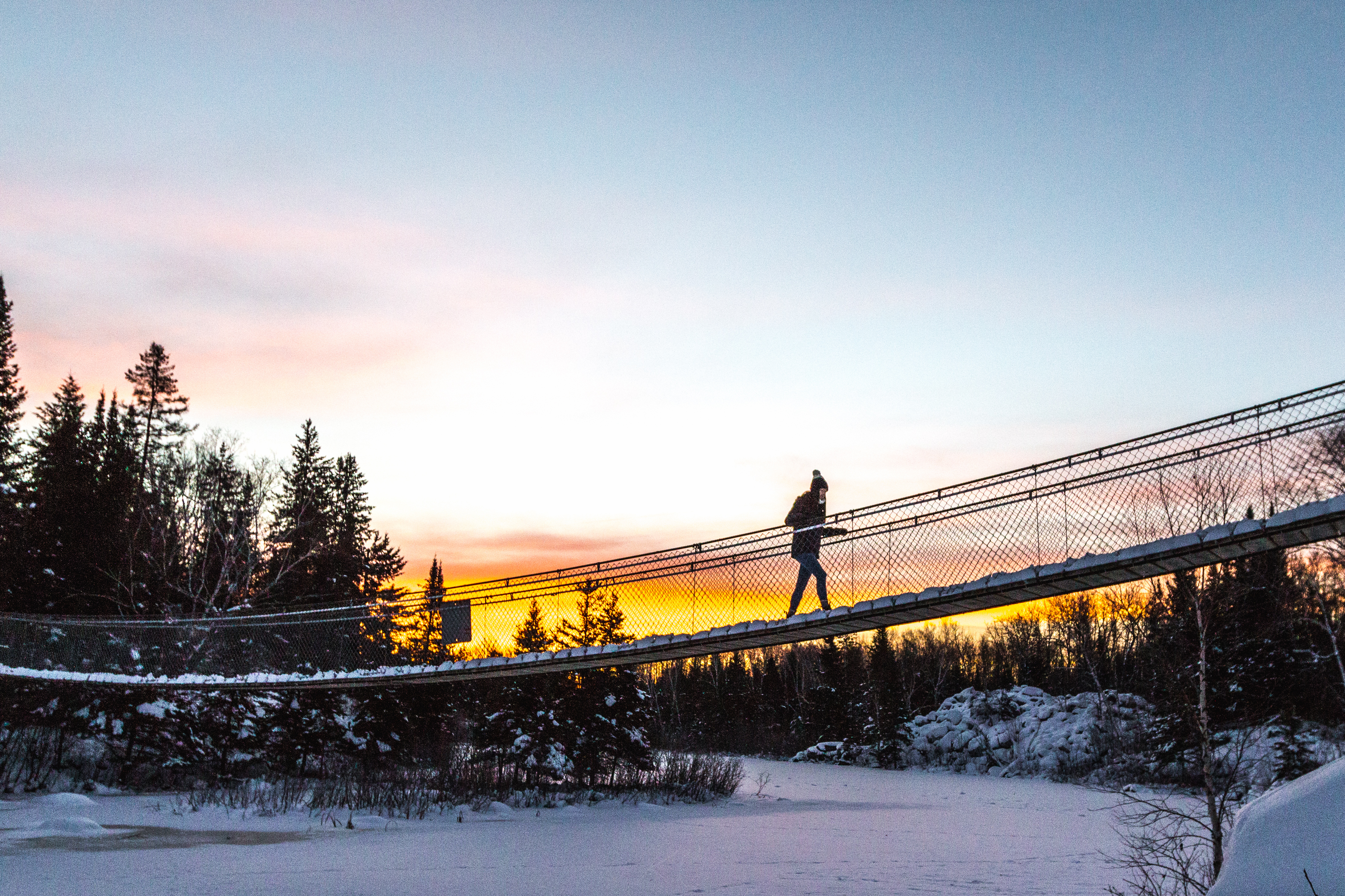 Pinawa Suspension Bridge, Pinawa, Manitoba