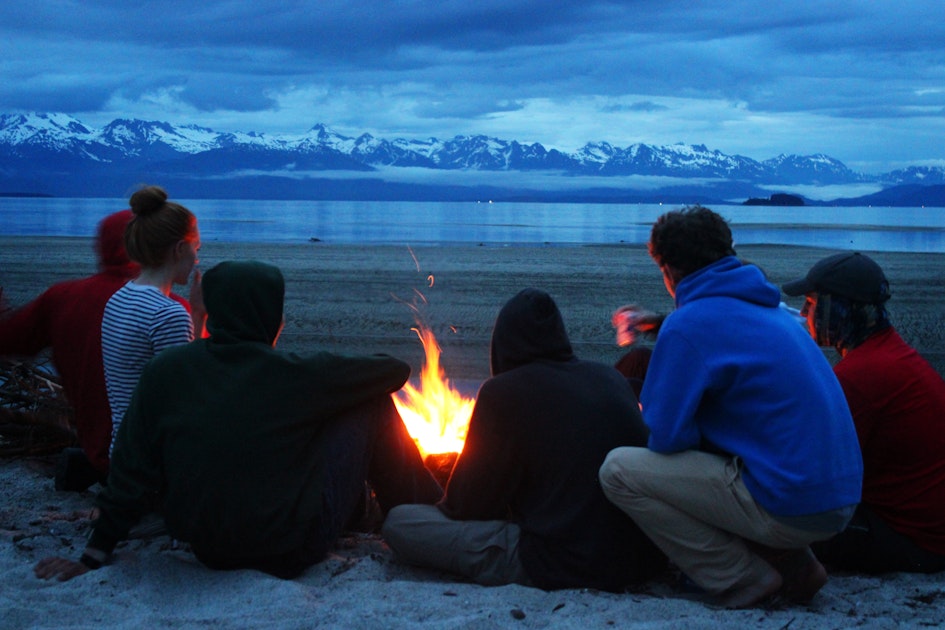 Camp at Boy Scout Beach in Juneau, Juneau, Alaska