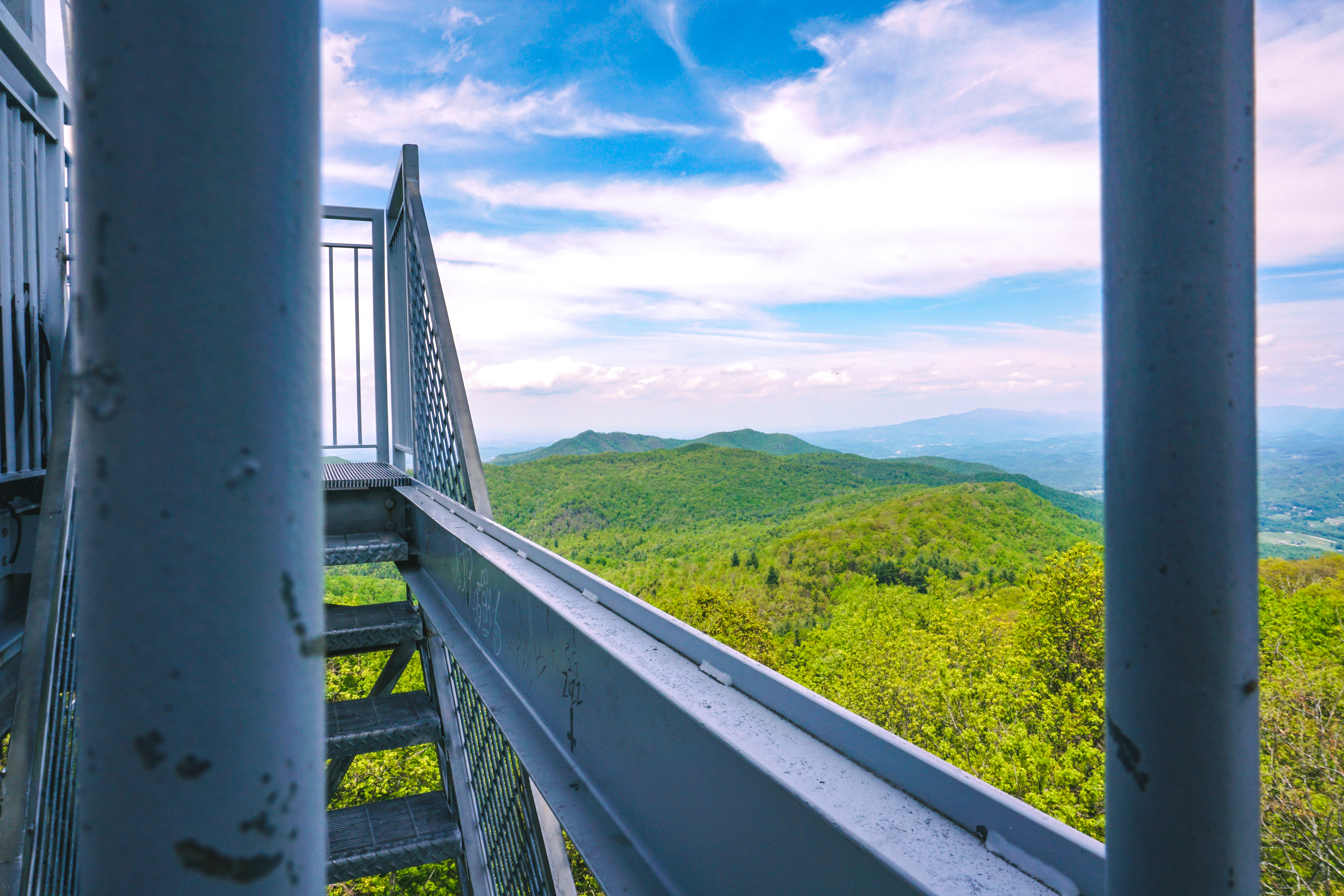 Pinnacle Mountain Fire Tower via Fire Tower Road, Unicoi, Tennessee