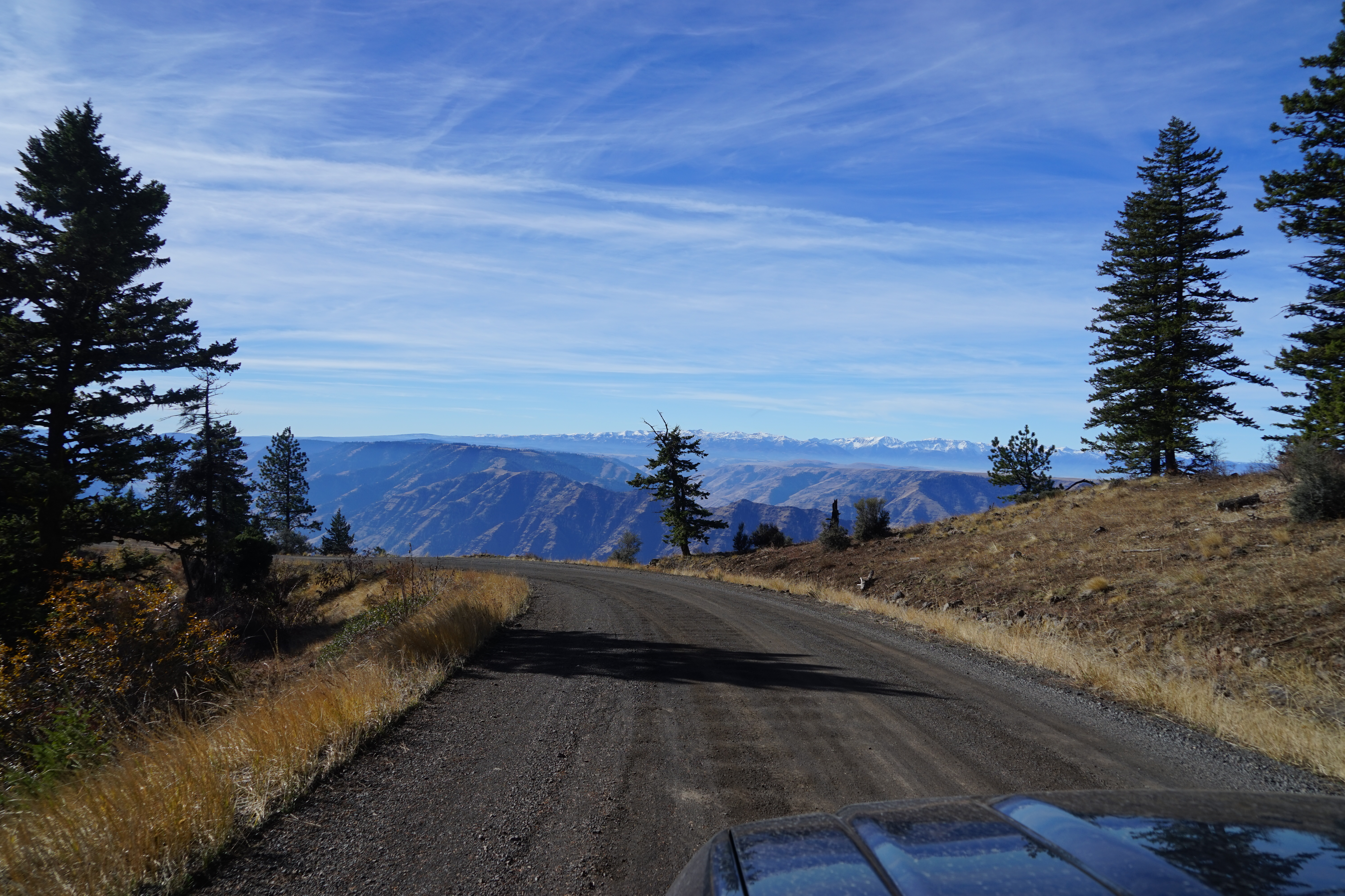 Drive to Hat Point Overlook in Hells Canyon , Imnaha, Oregon